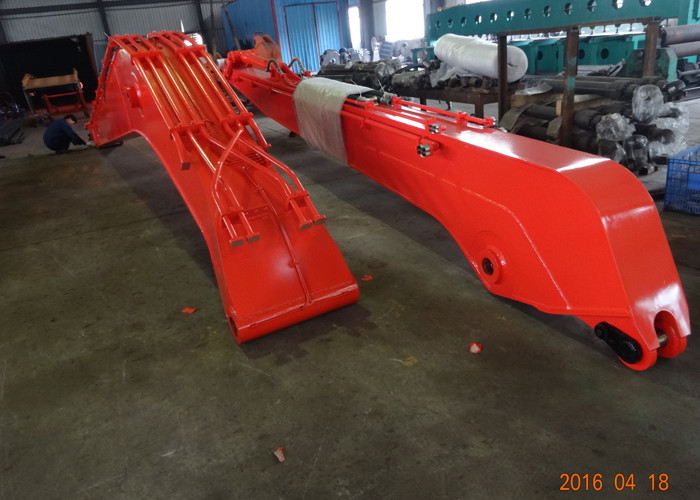 Red Color Excavator Dipper Extension 3210 Mm Fold Height With Stick ...